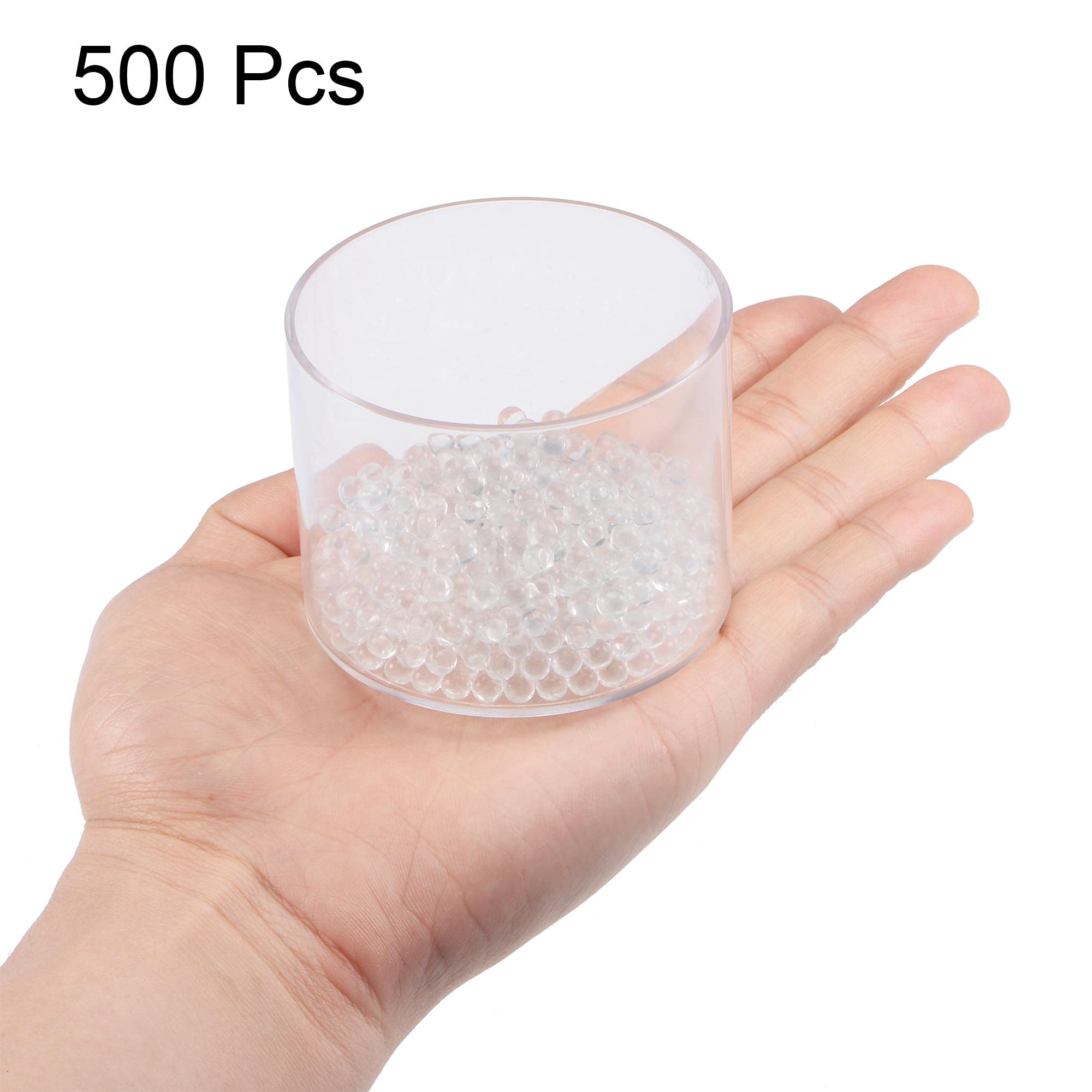 uxcell 5mm Solid Round Clear Glass Ball Boiling Stones Soda Lime Glass Beads 500pcs