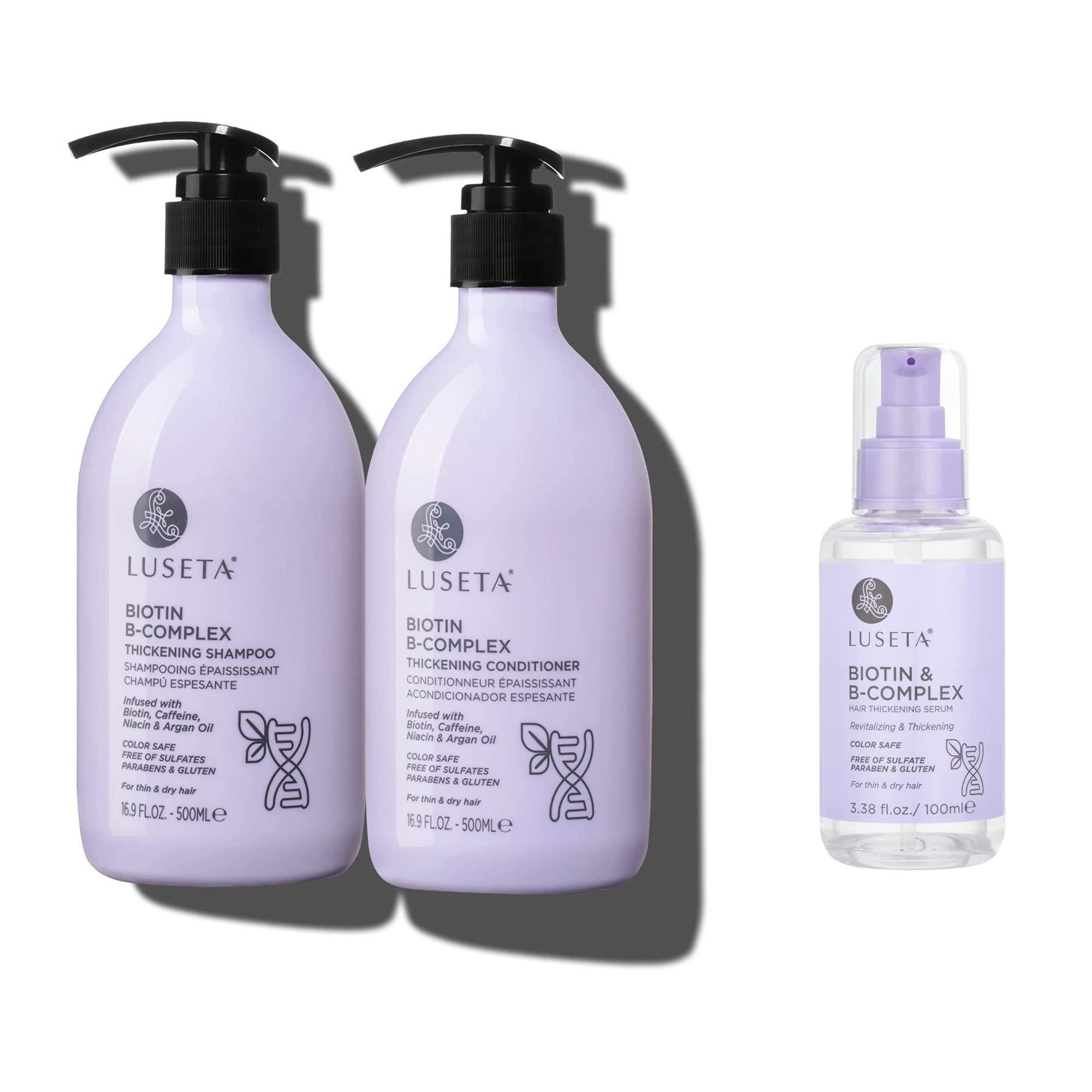 Biotin B-Complex Shampoo & Conditioner Set with Hair Oil