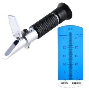 salinity refractometer 0~28% for measuring sodium chloride content in brine, seawater and industry, nacl refractometer salinometer brine refractometer for pickles curing foods making