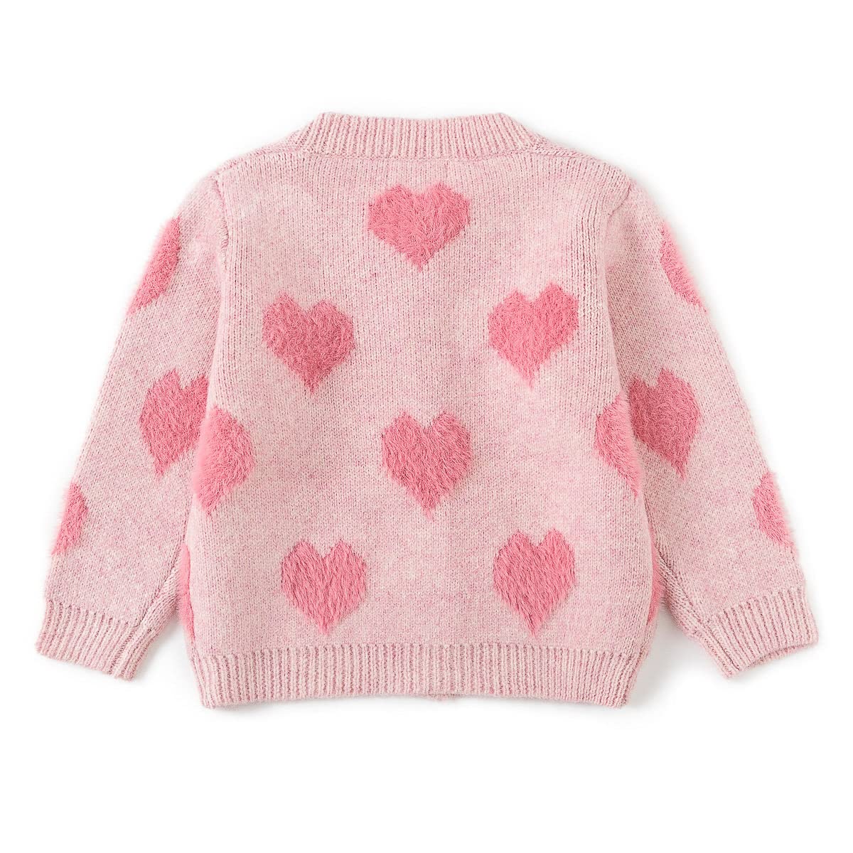 Simplee kids Baby Sweater Cable-Knit Pink Baby Cardigan Coat for Spring 3M-5T