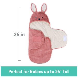 GUND Baby Oh So Snuggly Bunny Blanket Wrap, Plush Hooded Baby Blanket Wrap for Newborns, Pink/Cream, 26”