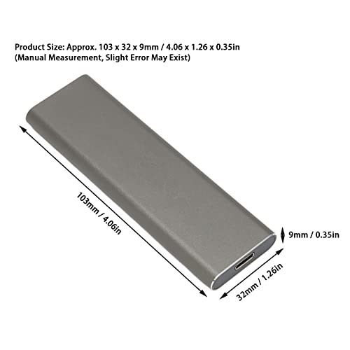 NVMe Enclosure, Plug and Play TypeC Interface Aluminum Alloy USB C 3.1 Gen2 NVMe SSD Computer Data Case for PC