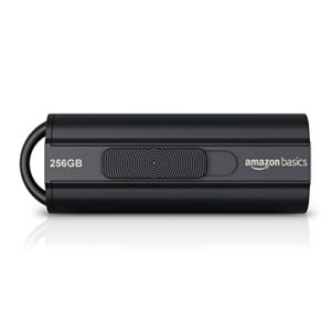 amazon basics - 256gb ultra fast usb 3.1 high capacity flash drive for fast data transfer and storage, black