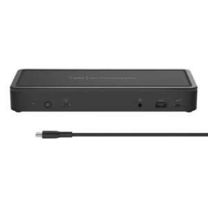 belkin usb c docking station, type c hub that supports multiple displays with hdmi 2.0, displayport, usb c ports, usb a ports, and gigabit ethernet port for macbookpro, air, xps, chromebook and more