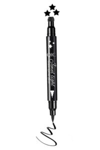 go ho black liquid eyeliner stamp,star stamp eyeliner makeup,double-side waterproof eyeliner pen,long-lasting smudge-proof tattoo tools,black eye liner makeup,1 pc