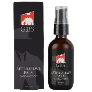 g.b.s aftershave balm sandalwood, for men - soothes razor burn, redness and irritation