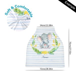 Personalized Baby Name Car Seat Covers Customized Beauty Fish Nursing Covers Multi-Use Breastfeeding Scarf Infant Stroller Canopy Shower Gift for Newborn Girls Recieving