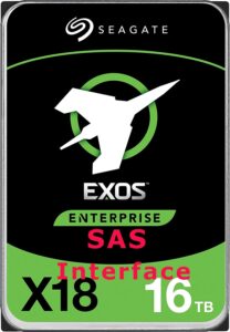 seagate exos x18 st16000nm004j 16 tb hard drive - 3.5" internal - sas (12gb/s sas) (renewed)