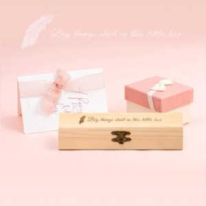 Personalized Wooden Pregnancy Test Keepsake Box,Sinseike Custom Name Baby Annouced Box (Personalized)