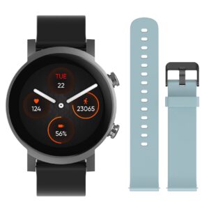 ticwatch e3 smart watch wear os by google for men women plus 20mm width silicone watch bands strap replacement watchband e3 and gth pro health monitor fitness tracker gps nfc mic speaker