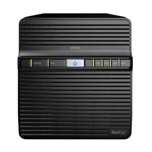 synology diskstation ds420j nas server with 1.4ghz cpu, 1gb memory, 16tb hdd storage, 1 x 1gbe lan port, dsm operating system…