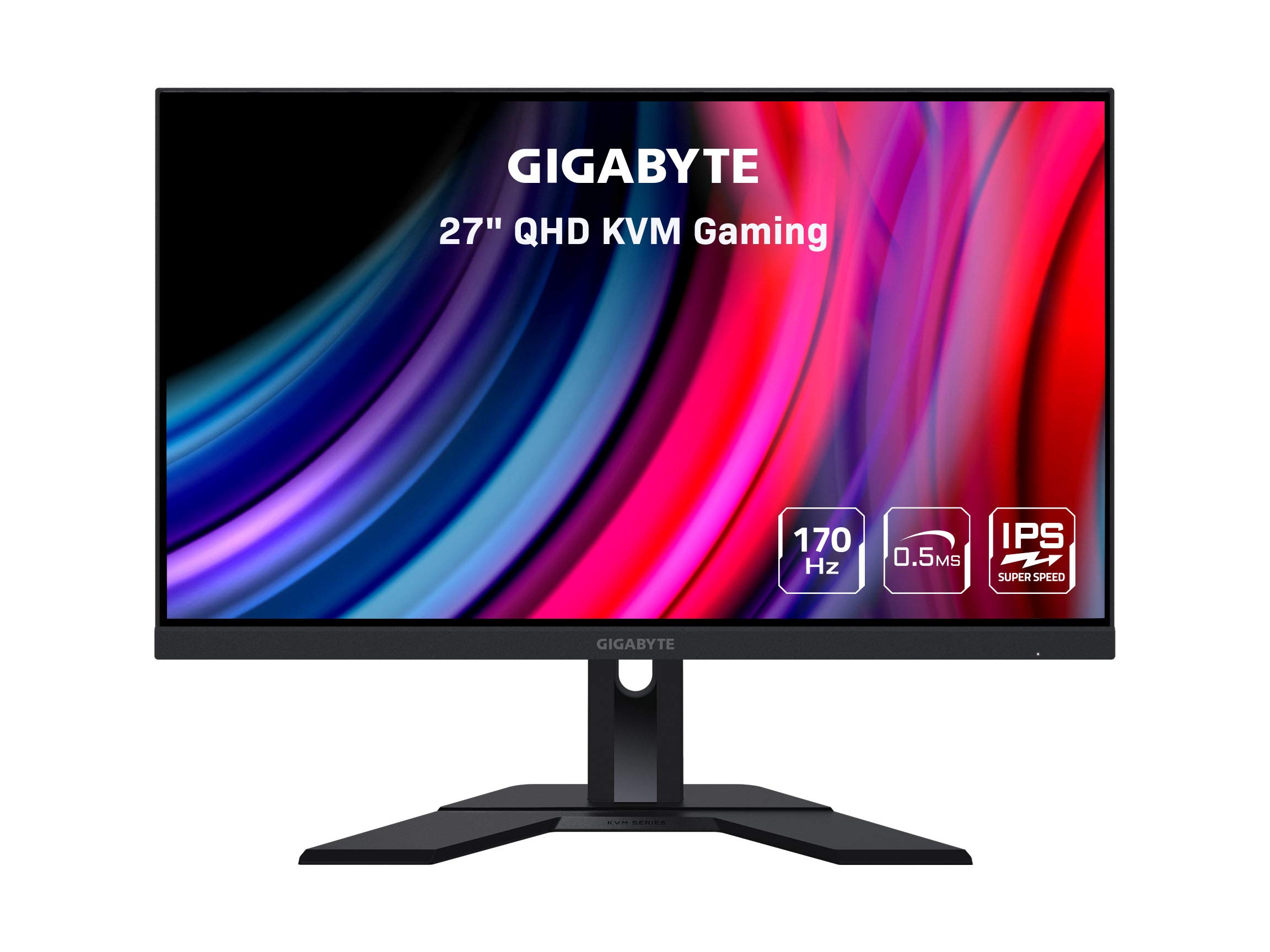 GIGABYTE M27Q-SA-R 27" 170Hz 1440P KVM Gaming Monitor, 2560 x 1440 SS IPS Display, 0.5ms (MPRT) Response Time, HDR Ready, FreeSync Premium, 1x Display Port 1.2, 2X HDMI 2.0, 1x USB Type-C (RENEWED)