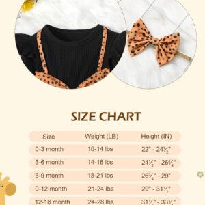 Queenstyle Baby Girl Clothes 3-6 Months Onesie Baby Girl Outfits Long Sleeve Ruffle Romper Cute Infant Girl Clothes Polka Dot Jumpsuit Fall Winter Baby Clothes for Girls