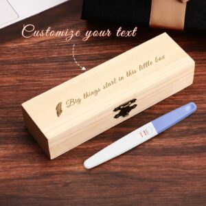 Personalized Wooden Pregnancy Test Keepsake Box,Sinseike Custom Name Baby Annouced Box (Personalized)