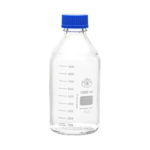 united scientific supplies simax 1000ml (1l) laboratory grade, leakproof, media bottle, with gl45 screw cap, 1 each (bm1000-ea)