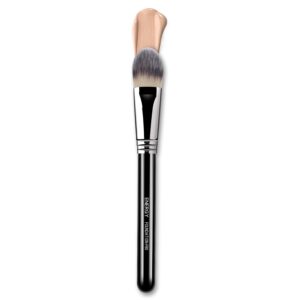 flat foundation brush for liquid makeup energy tapered foundation makeup brushes large flawless for liquid cream cosmeitcs buffing blending premium vegan dense face makeup brush f60