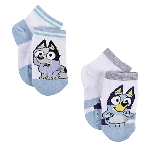 Bluey boys 10-pack Quarter Socks, White, 2-4T US