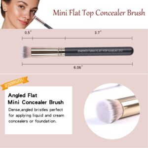 ENERGY Concealer Brush Set Professional Angle Under Eye Concealer Brushes Flat Top Perfect For Eye Concealer Foundation Blending Liquid Cream or Flawless Powder Cosmetics Buffing Stippling