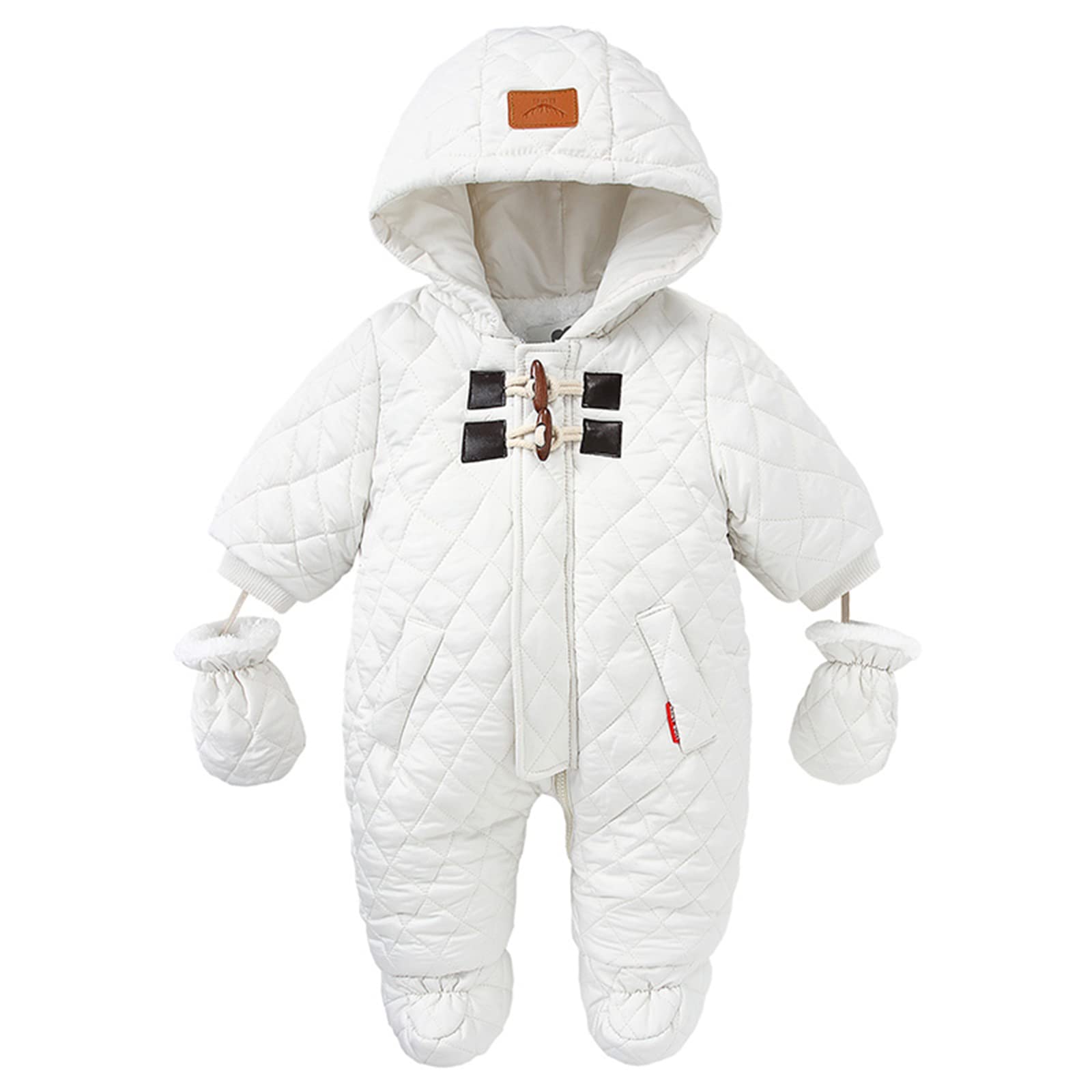 IBOBOOM Baby Boys Winter Clothes Toddler Snowsuit Infant Girl Snow Bib Suit 12-18 Months