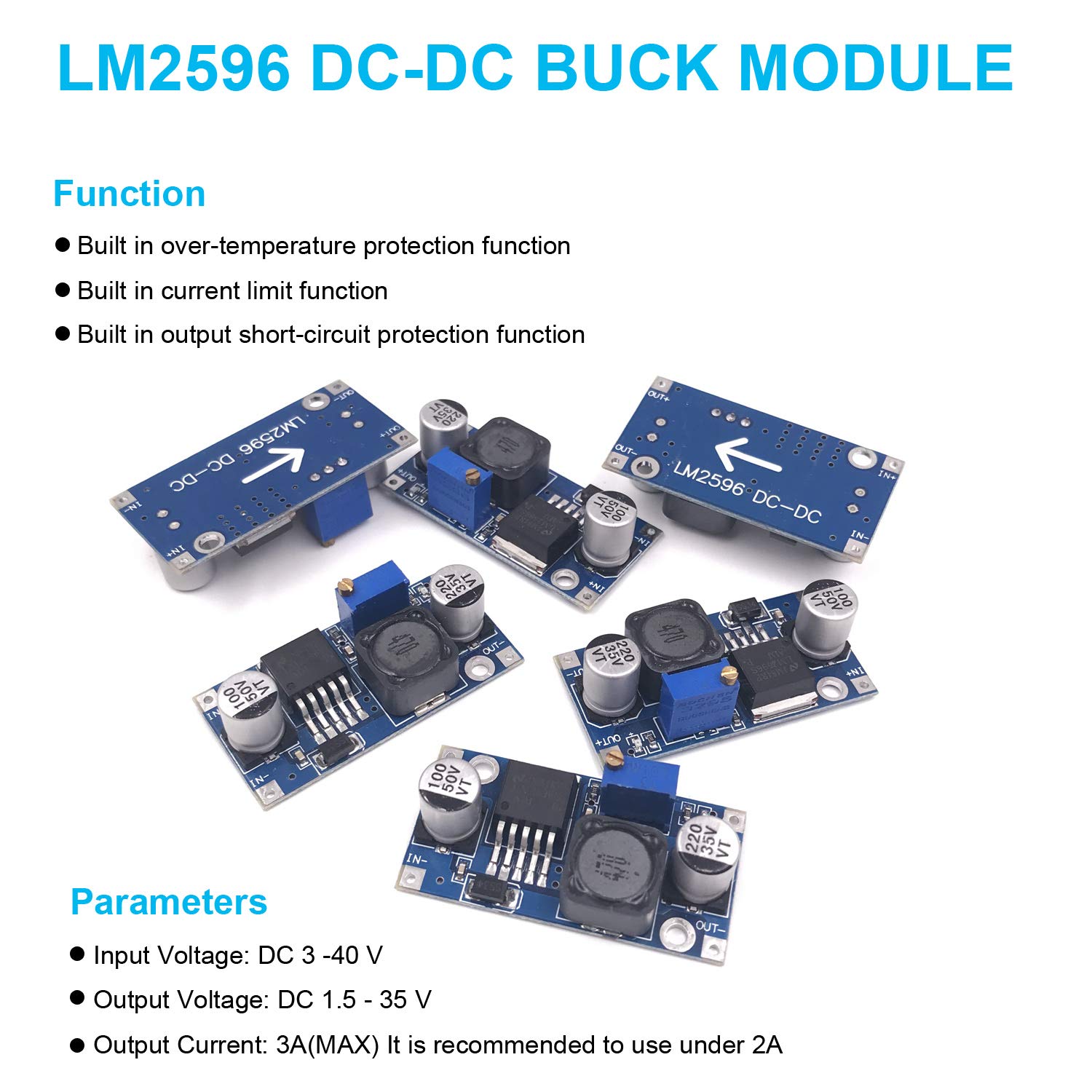 BULVACK 20 PackLM2596 DC-DC Buck Converter Power Converter