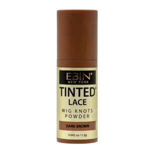 ebin new york tinted lace powder - dark brown, 1.2g | long lasting formula, matching skin tone, natural look