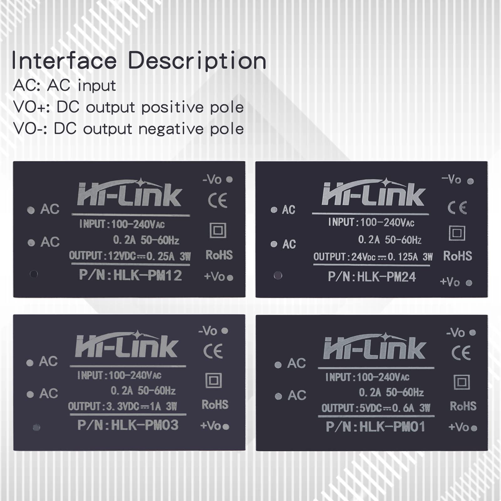 EC Buying AC-DC Isolated Power Module Smart Home Switching Power Module Mini Buck Power Module 220v to 12v HLK-PM12 DC Power Module AC DC Converter 220V to 12V (3PCS)