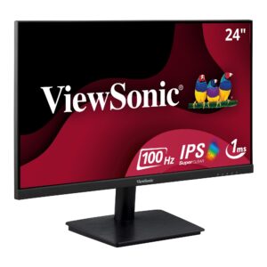 viewsonic va2409m 24 inch ips full hd 1080p monitor with adaptive sync, 75hz, thin bezels, eye care, hdmi, vga inputs for home and office