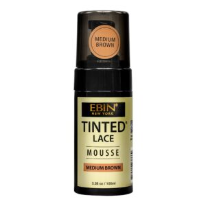 ebin new york tinted lace mousse - 3.38oz/ 100ml - medium brown