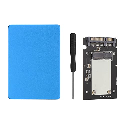 SSD Adapter Enclosure Kit, Aluminum Alloy SSD Adapter Enclosure with high Heat Dissipation for Office and Home Computer Blue