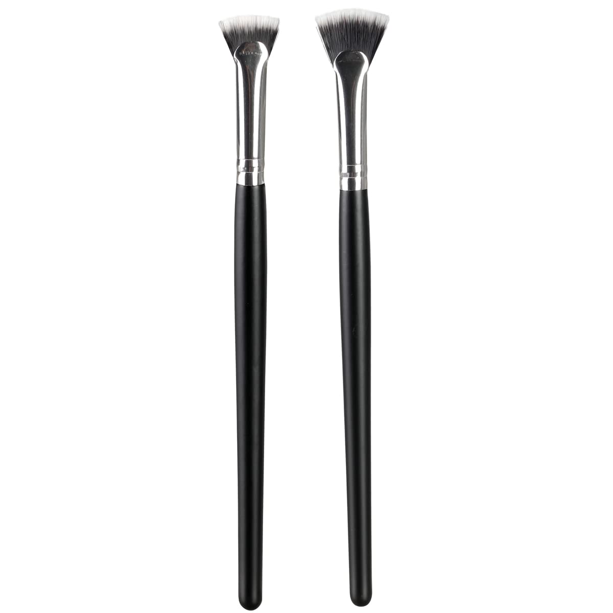 TEONEI Fan Mascara Brushes Eyelash Eyebrow Brush Makeup Brush Eye Lashes Makeup Tools Eyelash Brush Eyebrow Brush Eye Shadow Brush,2Pcs (Wooden Handle)