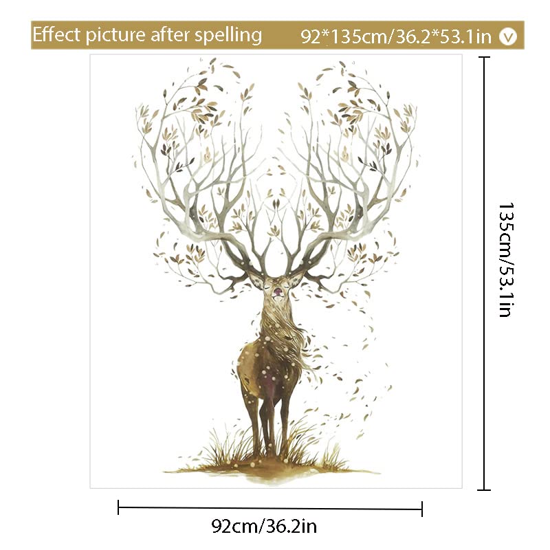 Animal Self Adhesive Wall Stickers for Art Decor DIY Living Room Background Kids Bedroom Boys & Girls Home Wall Decals(Deer)