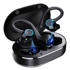 earphone, q23 pro bluetooth headset, waterproof stereo mini earhook sports headset with microphone, anc noise cancelling, bluetooth 5.1, long life, for work, sports,