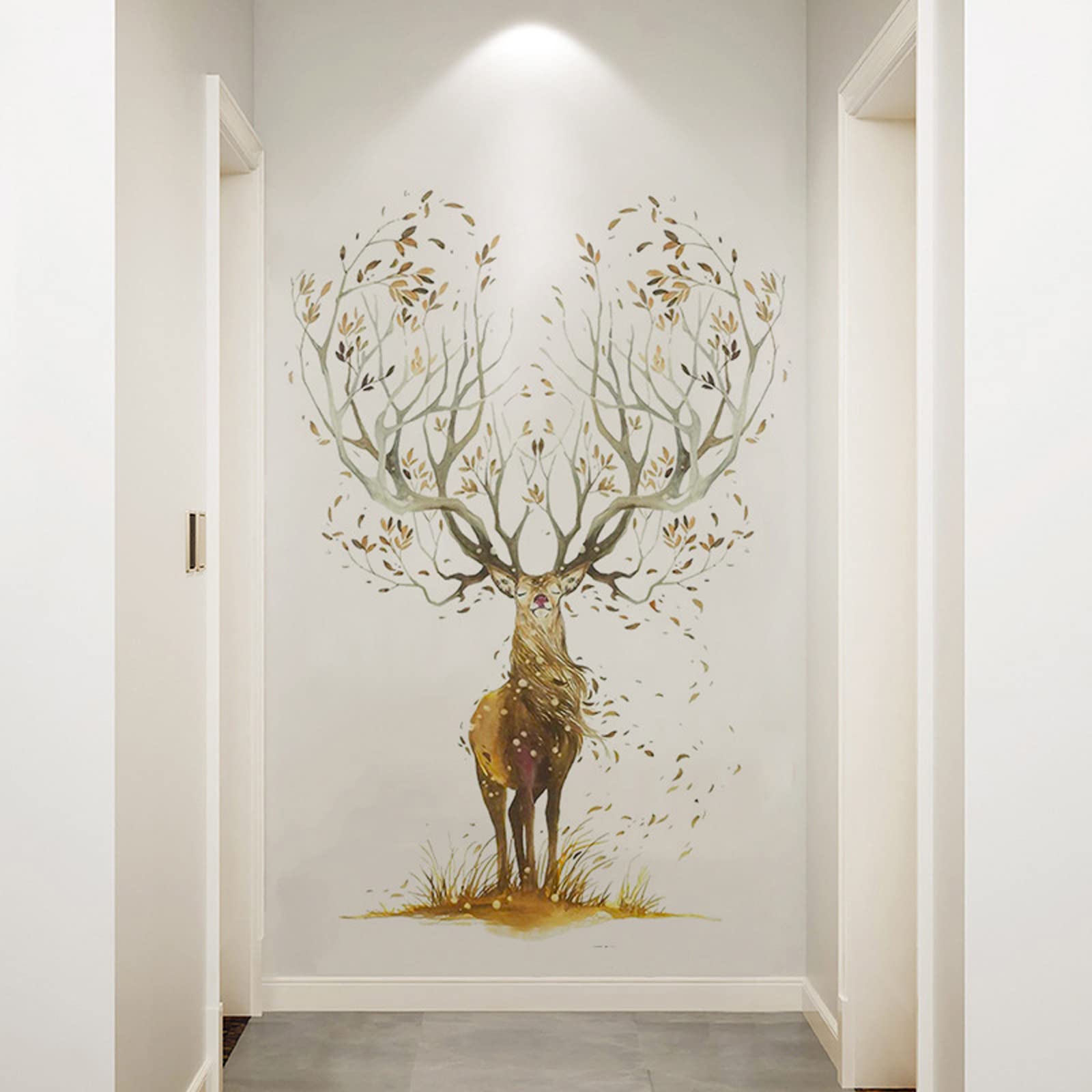 Animal Self Adhesive Wall Stickers for Art Decor DIY Living Room Background Kids Bedroom Boys & Girls Home Wall Decals(Deer)