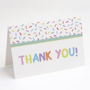 M Market On Mainstreet Sprinkle Thank You Cards for Baby Sprinkles/Baby Showers, Includes White Envelopes, 25 count