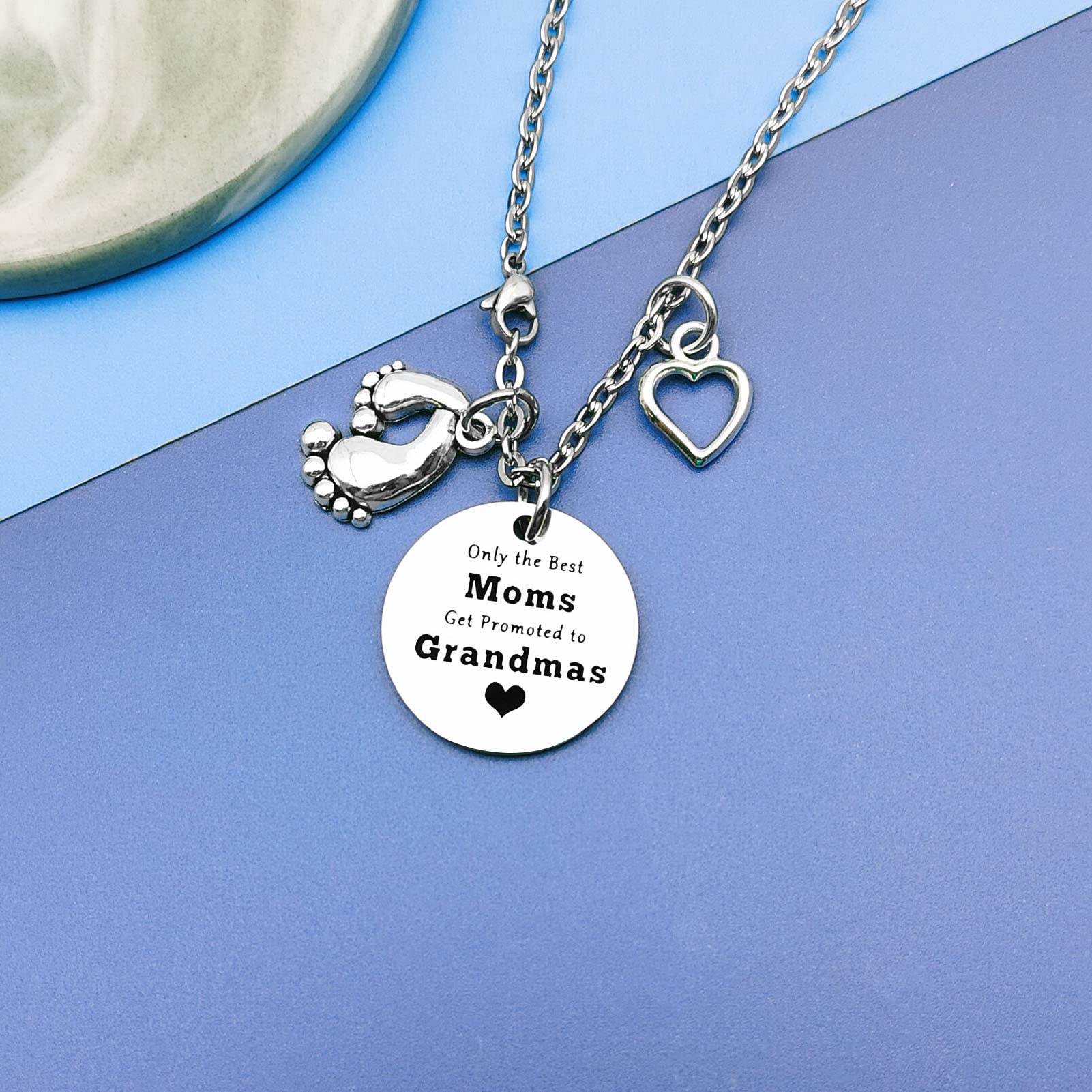 Promoted To Grandma Gifts Grandmother Necklace Pregnancy Announcements Gifts from Daughter New Grandmother Gift Necklace for Her First Time Grandma Gifts Appreciation Gift for Mom Christmas Gift