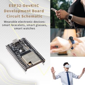 EC Buying ESP32-DevKitC Development Board ESP32 Development Board Equipped with WROOM-32U Module Integrated WIFI Bluetooth Module Microprocessor Interface SPI I2C I2S Suitable for Arduino WiFi (3PCS)