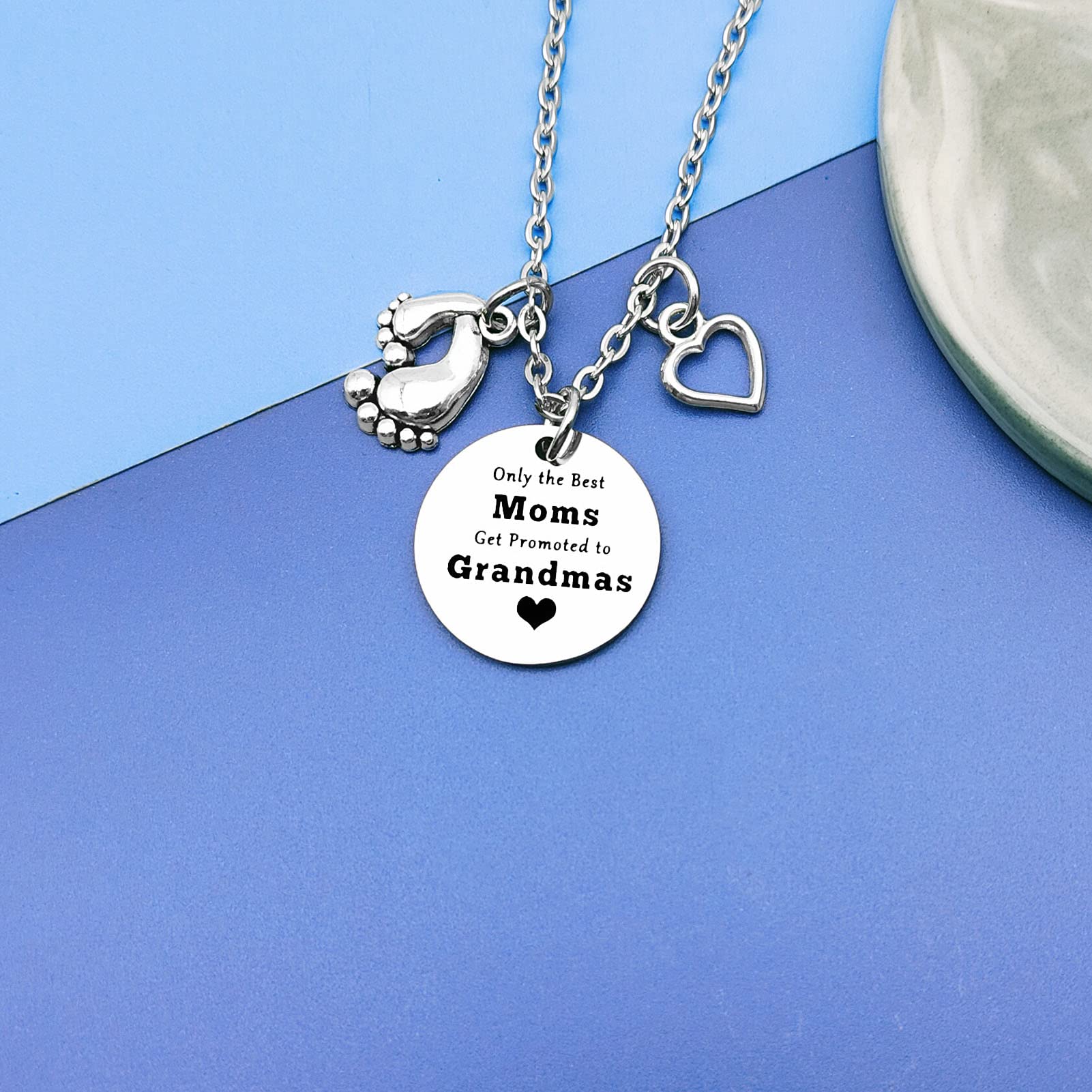 Promoted To Grandma Gifts Grandmother Necklace Pregnancy Announcements Gifts from Daughter New Grandmother Gift Necklace for Her First Time Grandma Gifts Appreciation Gift for Mom Christmas Gift