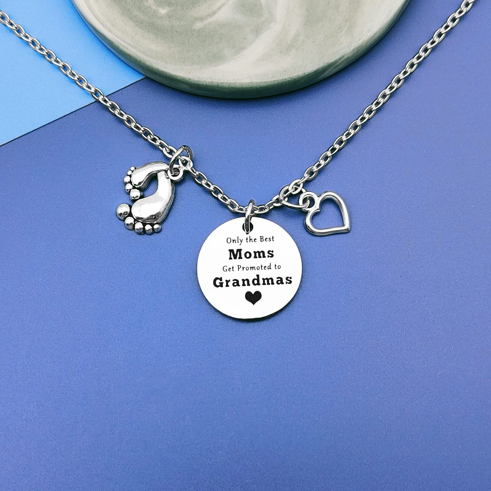 Promoted To Grandma Gifts Grandmother Necklace Pregnancy Announcements Gifts from Daughter New Grandmother Gift Necklace for Her First Time Grandma Gifts Appreciation Gift for Mom Christmas Gift