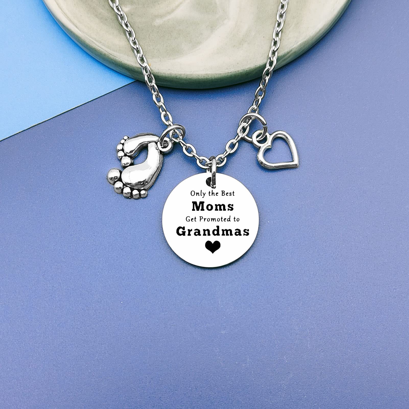 Promoted To Grandma Gifts Grandmother Necklace Pregnancy Announcements Gifts from Daughter New Grandmother Gift Necklace for Her First Time Grandma Gifts Appreciation Gift for Mom Christmas Gift