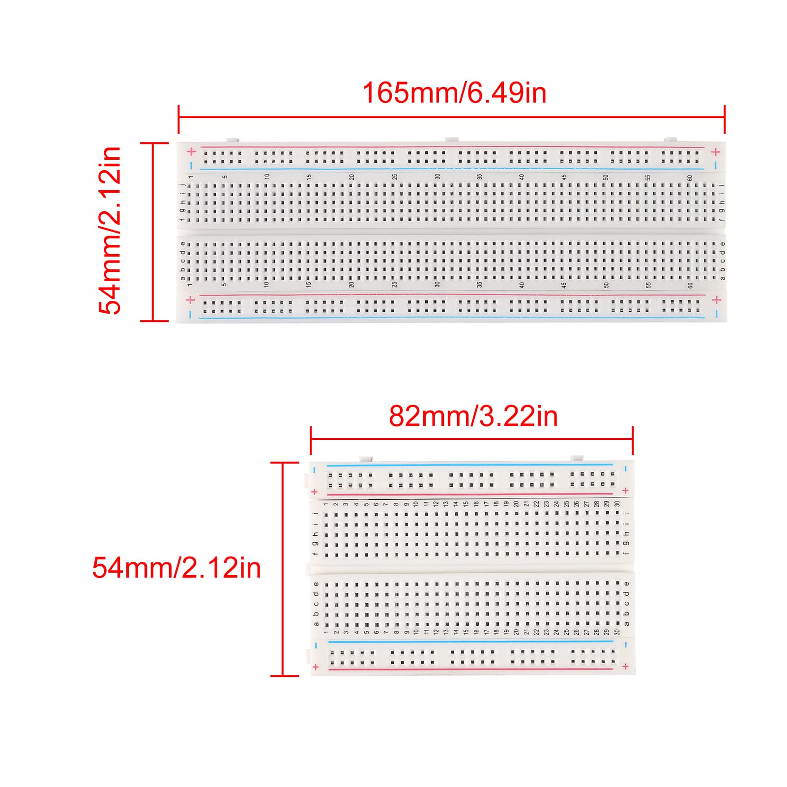 Breadboard Jumper Wires Kit 4pcs 400 & 830 Point Solderless Breadboards and 65pcs M/M Flexible Bread Board Jumper Wire and 140pcs 2-125 mm U-Shape JumperWires for Arduino and Raspberry Pi