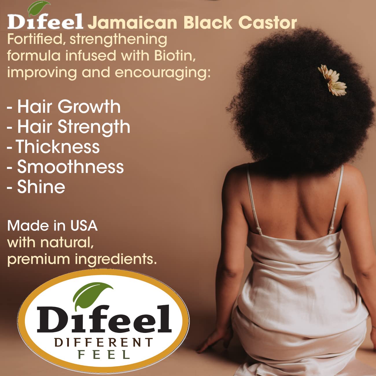 Difeel Jamaican Black Castor Hot Oil Treatment 7.1 oz. - Deep Conditioning Treatment made with Natural Castor oil for Hair Growth