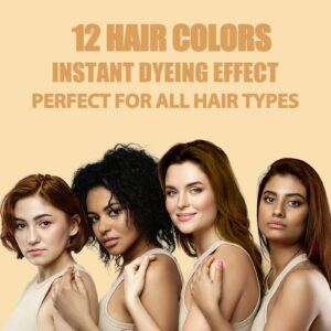 Instant Dark Brown Hair Color Shampoo, 3-in-1 Dye for Men & Women, 100% Gray Coverage, 16.9 Fl Oz (Dark Brown)