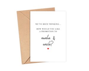 auntie and uncle surprise we're having a baby pregnancy card - pregnancy card for auntie and uncle - baby announcement pregnancy card