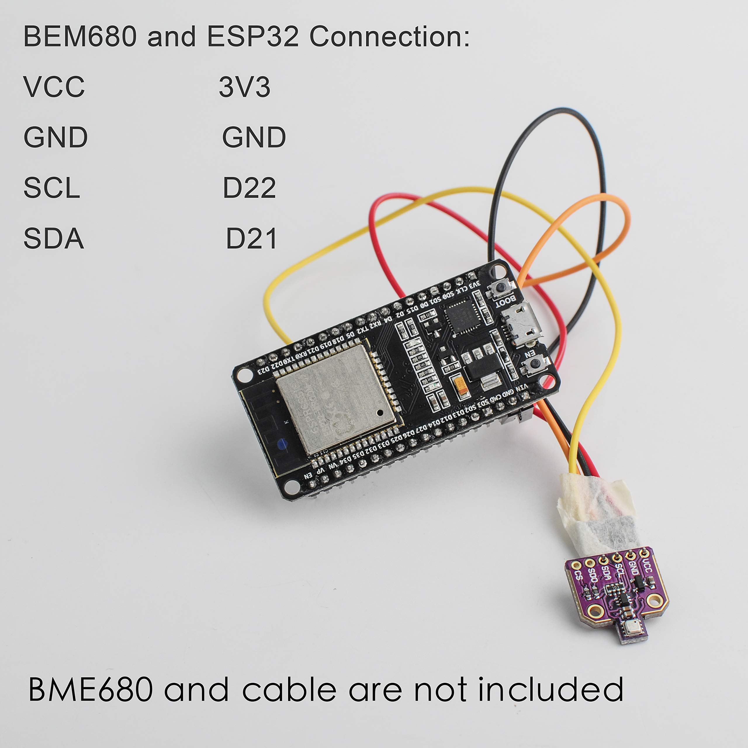 ESP32-WROOM-32 ESP32 Development Board + BMP390 Precision Barometric Pressure and Altimeter Sensor for Arduino