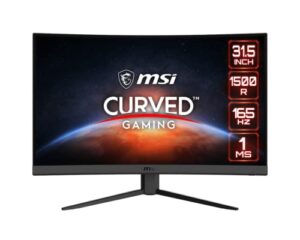 msi optix g32c4w 32" fhd curved gaming monitor, 1500r, 165hz, 1ms, amd freesync (optix g32c4w)