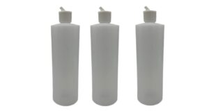 natural farms 8 oz plastic flip top pour spout bottles - 3 pack - for essential oils, perfumes, lotions