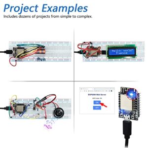 Freenove Ultimate Starter Kit for ESP8266 (Included) (Compatible with Arduino IDE), ESP-12S Onboard Wi-Fi, MicroPython C Code, 714-Page Detailed Tutorial, 218 Items, 109 Projects