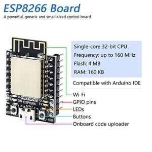 Freenove Ultimate Starter Kit for ESP8266 (Included) (Compatible with Arduino IDE), ESP-12S Onboard Wi-Fi, MicroPython C Code, 714-Page Detailed Tutorial, 218 Items, 109 Projects