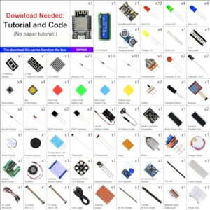 Freenove Ultimate Starter Kit for ESP8266 (Included) (Compatible with Arduino IDE), ESP-12S Onboard Wi-Fi, MicroPython C Code, 714-Page Detailed Tutorial, 218 Items, 109 Projects