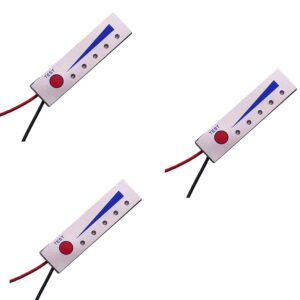 3pcs 1s li-ion battery percentage indicator board battery indication module for led voltage display（white） red